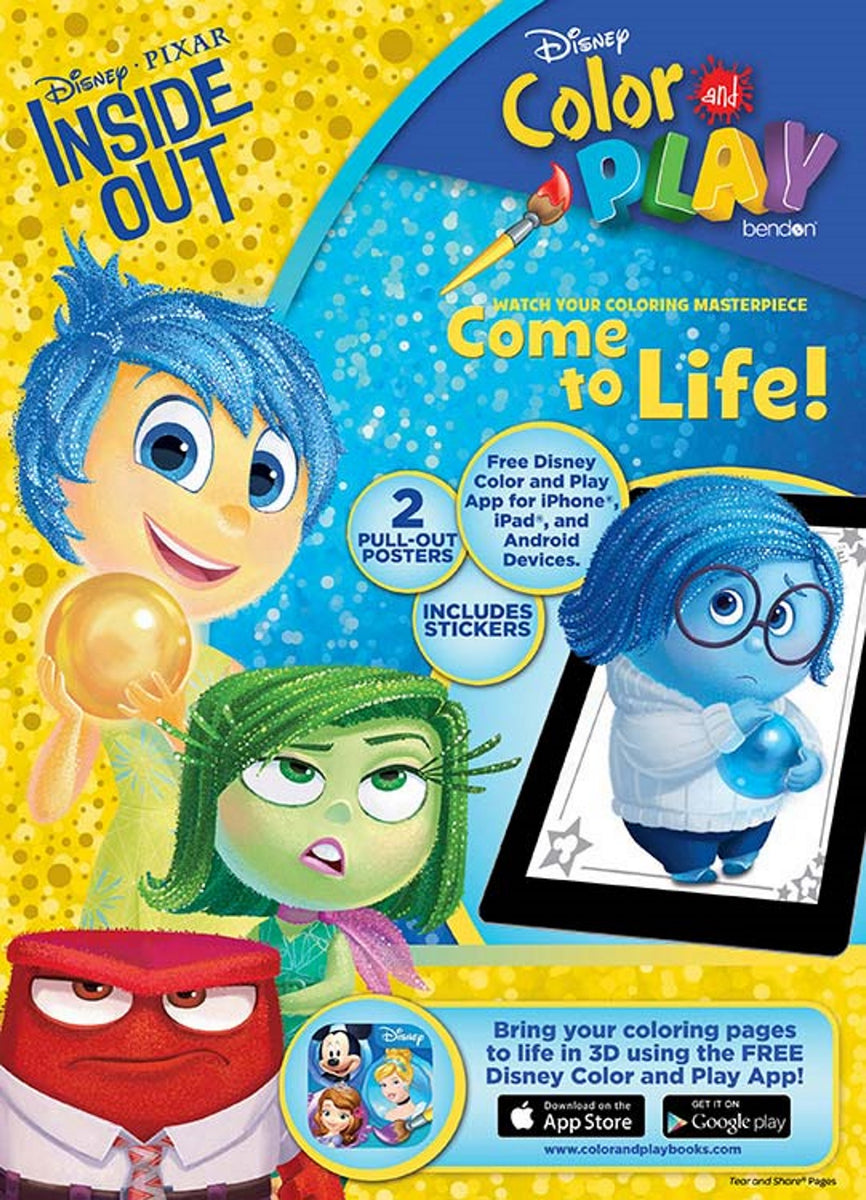 Inside Out 32-Page Ultimate Coloring and Activity Book with Stickers a ...