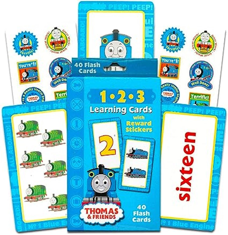 Thomas and Friends "1-2-3 Learning Cards" 40-Count Full-Color Flash Ca ...