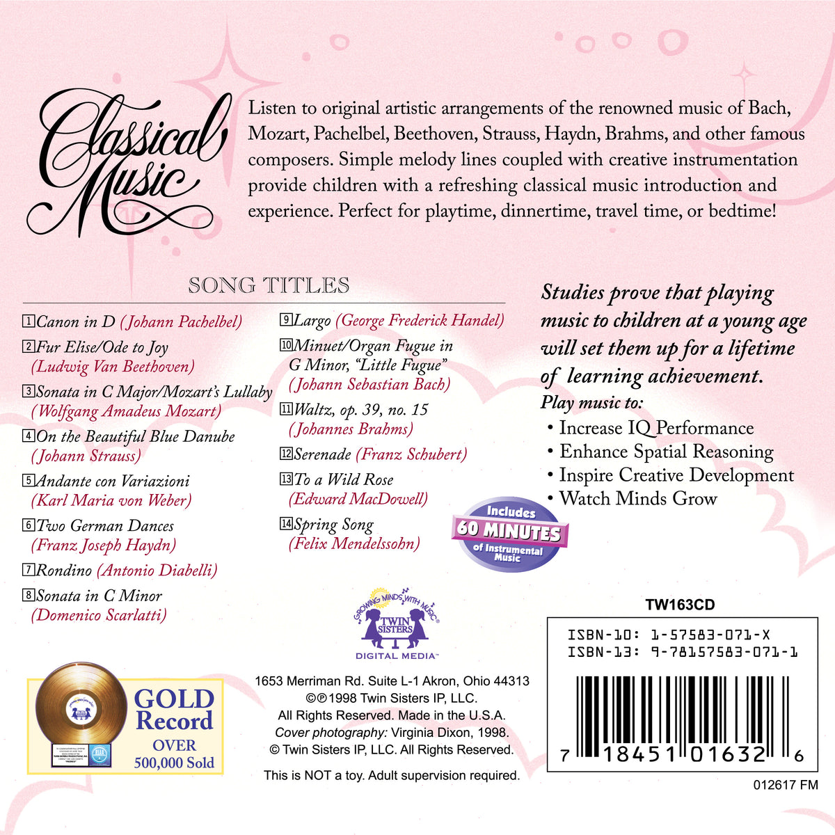 Growing Minds with Music: Classical Music [Audio CD, Twin Sisters® Pro ...