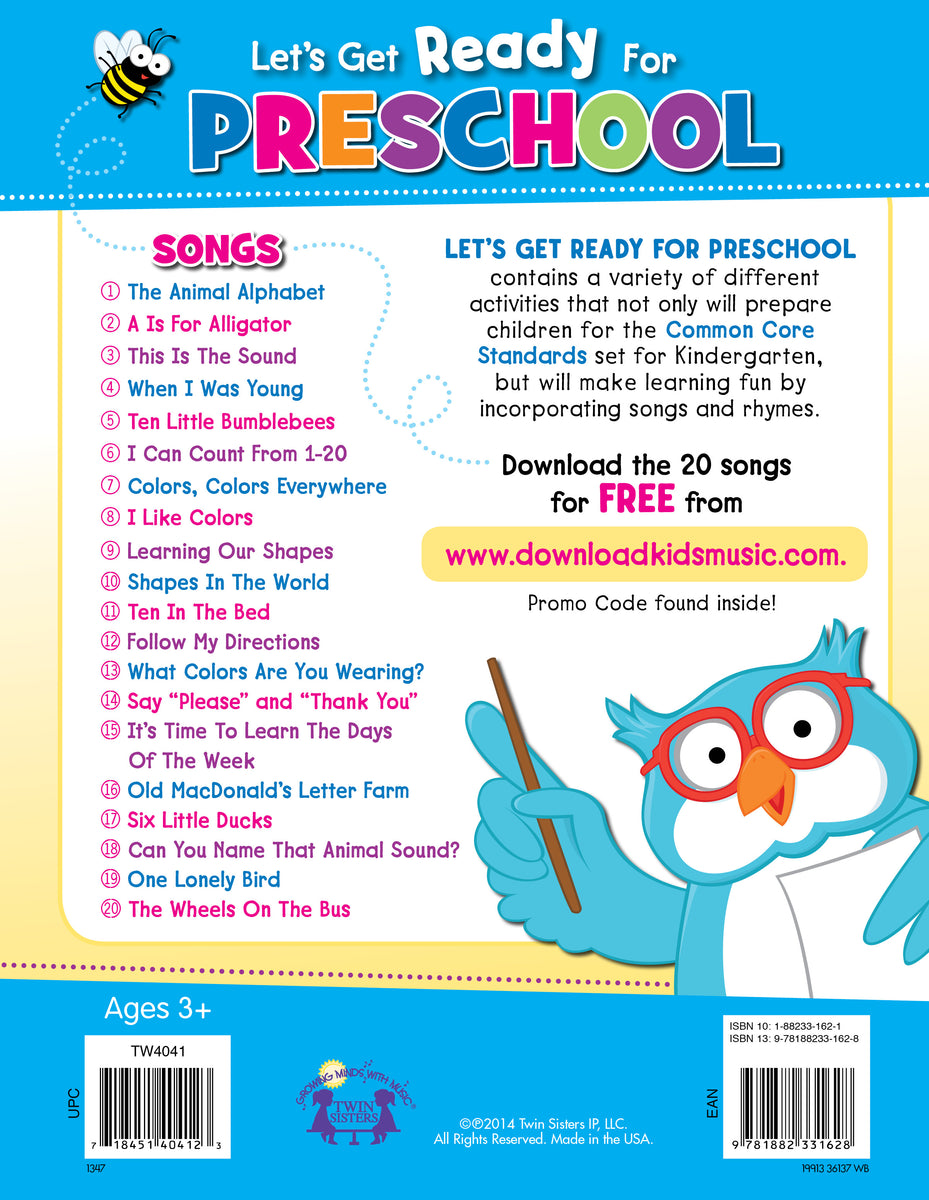 256-Page Let's Get Ready for Preschool [Paperback Workbook, Twin Siste ...