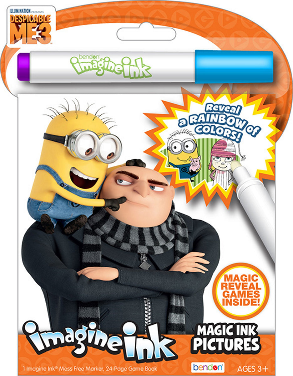 Despicable Me 3 24-Page Imagine Ink Magic Pictures Activity Book ...