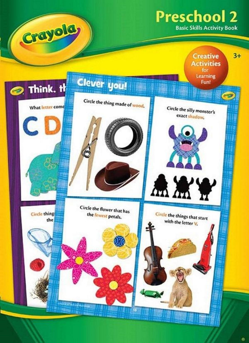 Crayola "Preschool 2" 32-Page Full-Color Basic Skills Activity Workboo ...