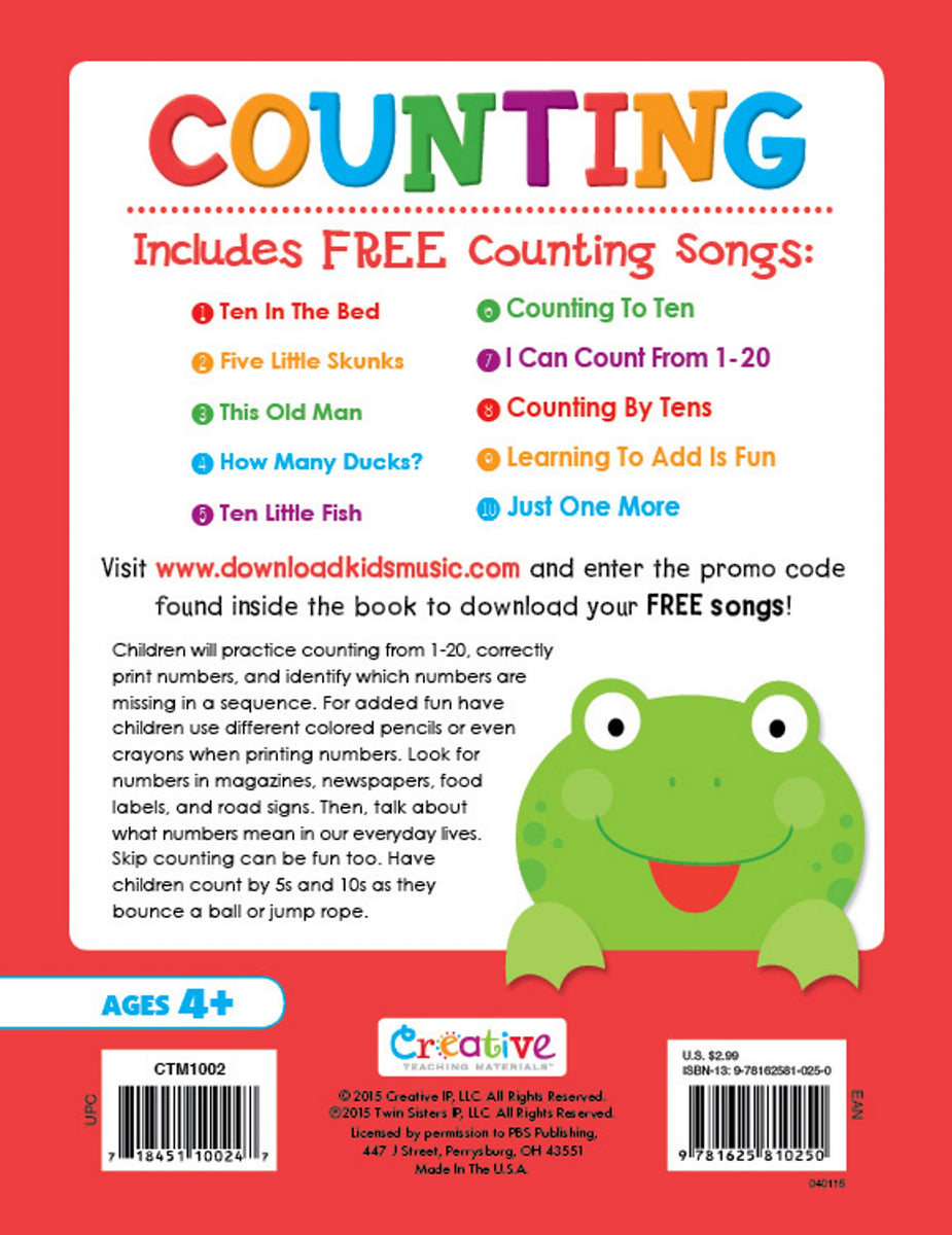 32-Page Counting Early Learning Workbook with Free Album Download [Sta ...