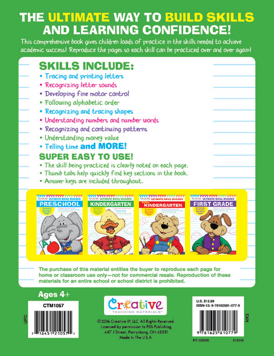 320-Page Ultimate Skill Builder: Kindergarten [Paperback Workbook, Cre ...