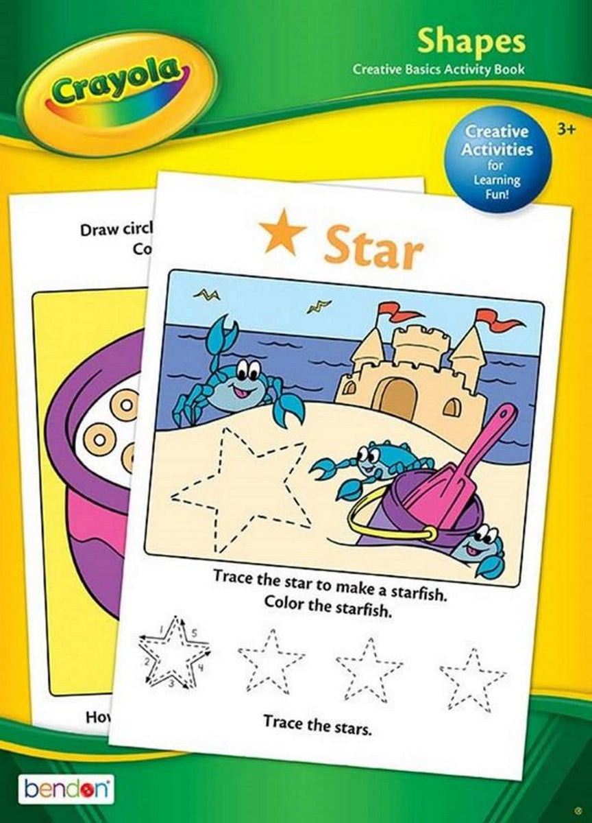 Crayola "Shapes" 32-Page Full-Color Creative Basics Activity Workbook ...